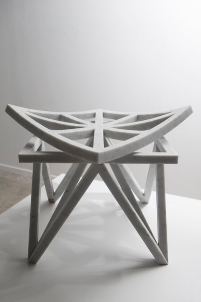 Unfolding Unity Stool Marble Edition – Aljoud Lootah Design Studio